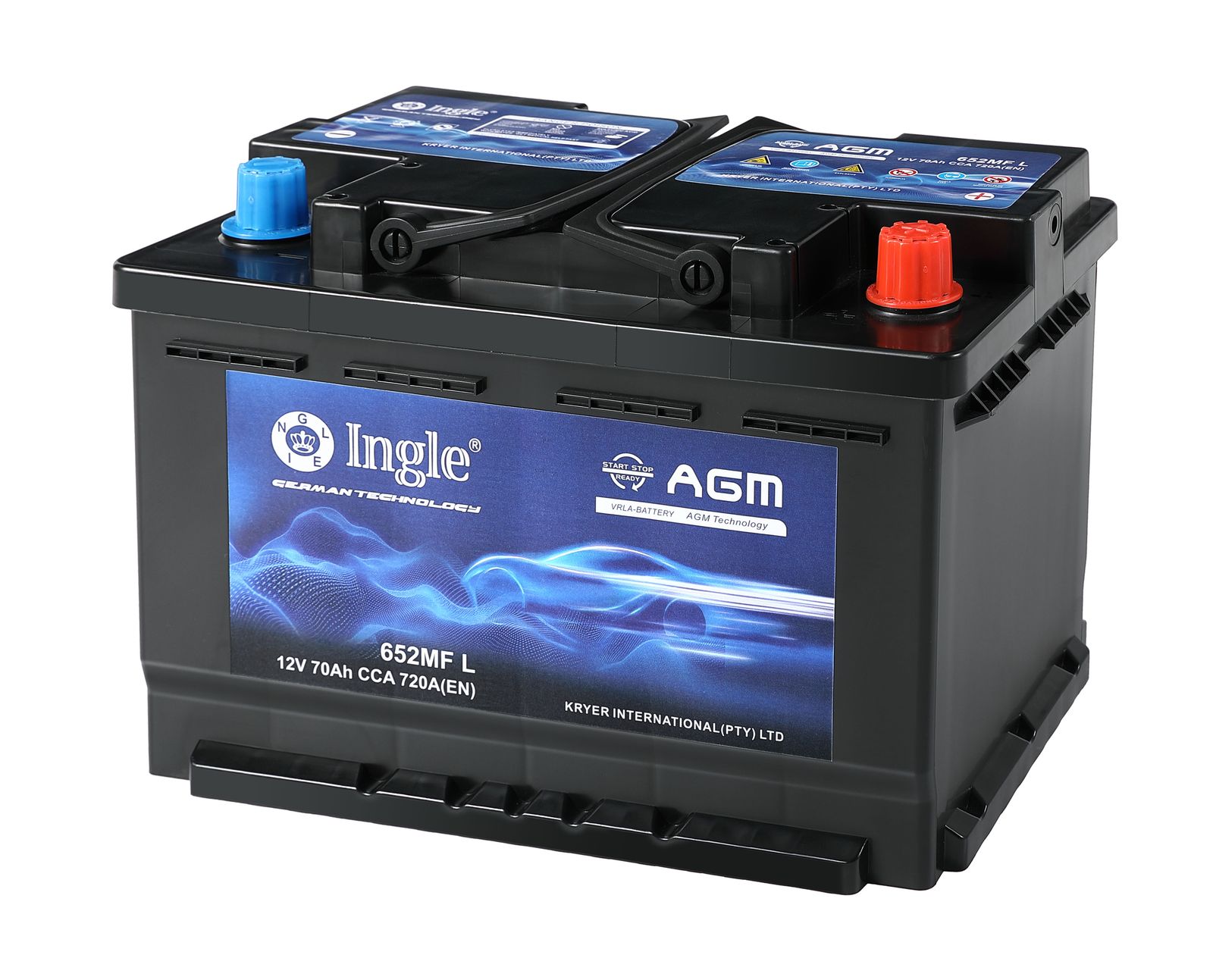 Ingle 652 MFL 12v 70ah AGM Car Battery - Weldtech